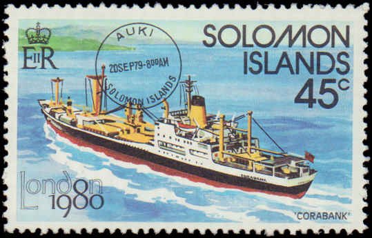 Solomon Islands #425a-425d, Cplt Set(4), 1980, Ships, Aviation ...