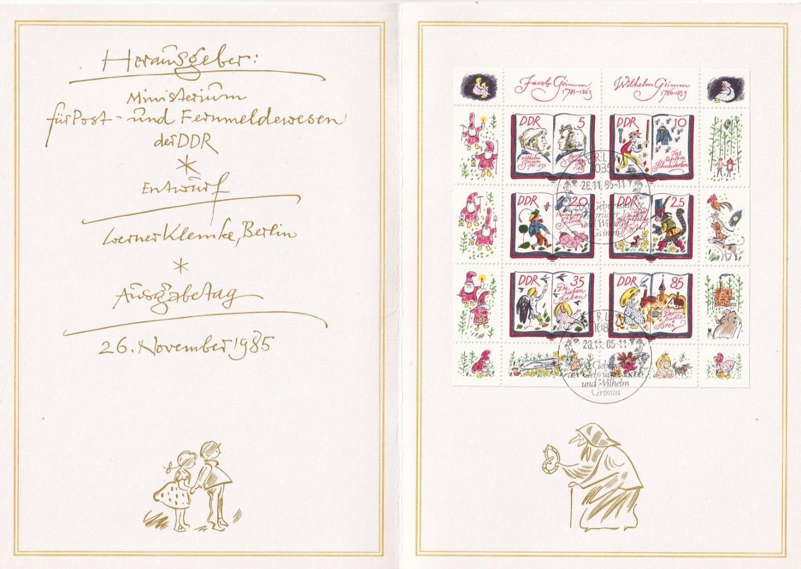 SA14 Germany DDR 1985 Grimm Brothers Special Booklet with used ...