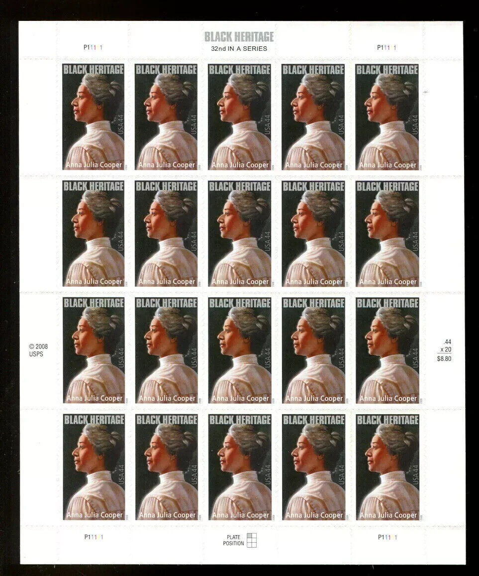 2 Anna Julia Cooper Sheets (#4408) Black Heritage | United States ...