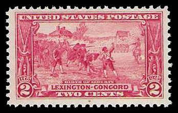 PCBstamps US # 618 2c Lexington-Concord, perf 11, MNH, (15) | United ...