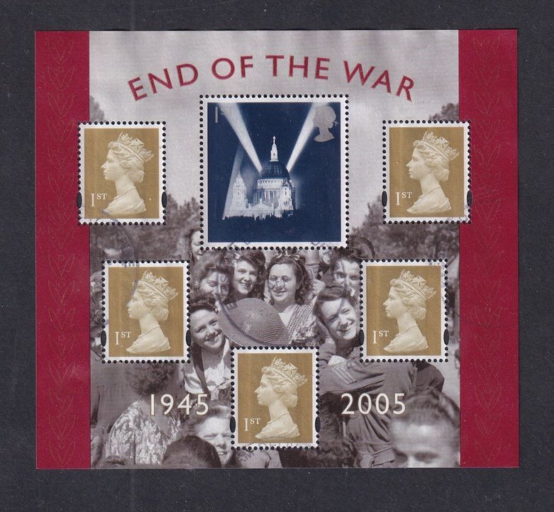 Great Britain #2294 used 2005 sheet end of world war II , St. Paul`s ...