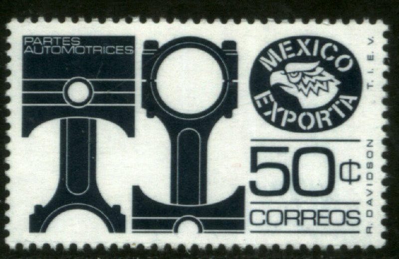 Mexico Exporta 1112a, 50¢. Pistons Paper 1. Mint, NH. VF. | Central ...