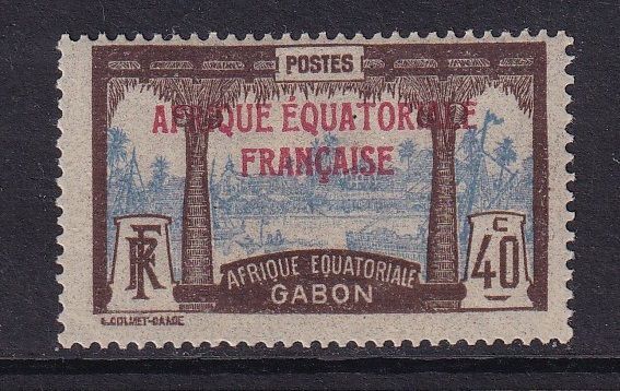 Gabon #99 MH 1924 Libreville overprint 40c | Africa - Gabon, General ...
