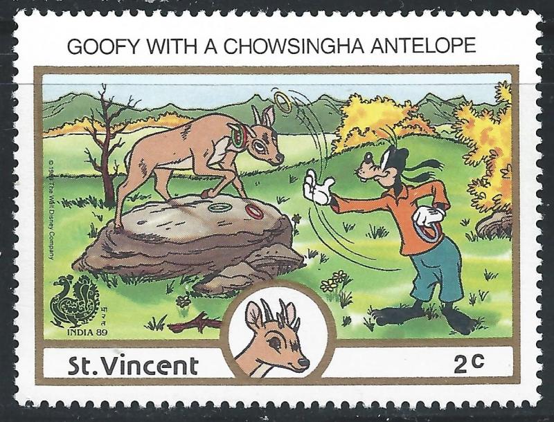 St. Vincent #1133 2c Goofy Tossing Rings At A Chowsingha Antelope ...