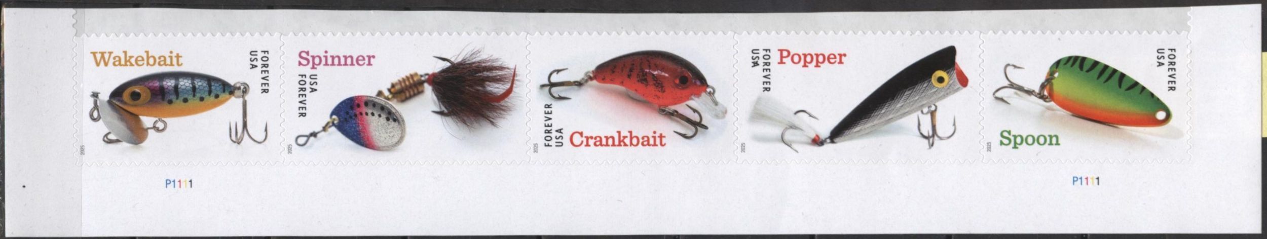 US 5961-65 (mnh strip of 5) freshwater fishing lures (2025) | United ...