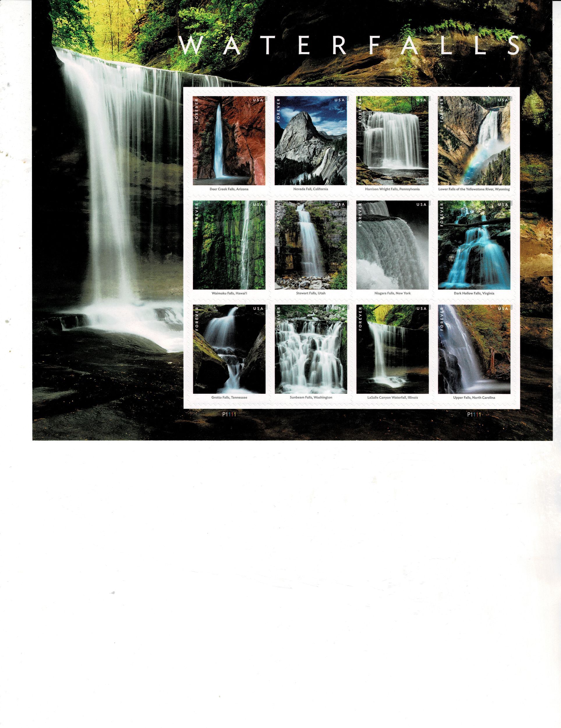 Waterfalls Forever US Postage Sheet of 12 stamps #5801 VF MNH | United ...