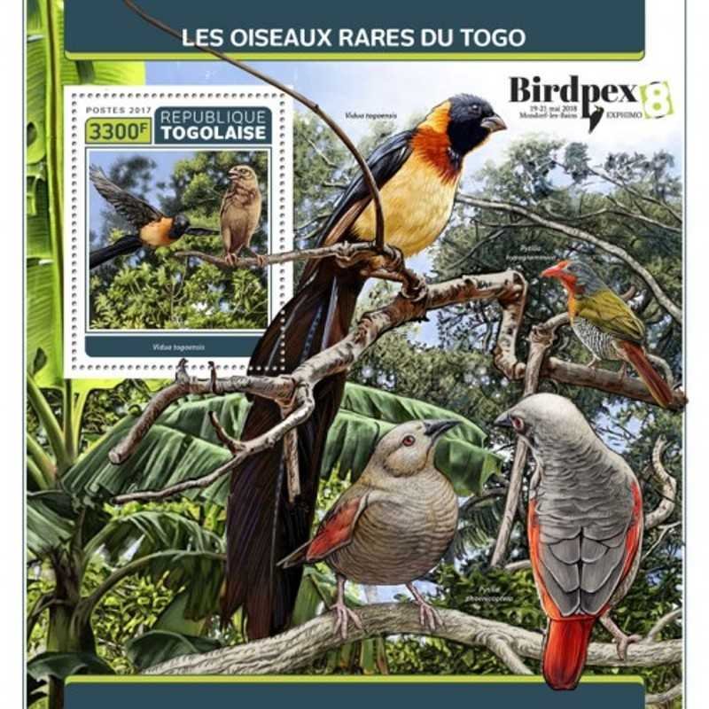 Togo - 2017 Rare Birds of Togo - Stamp Souvenir Sheet - TG17311b ...