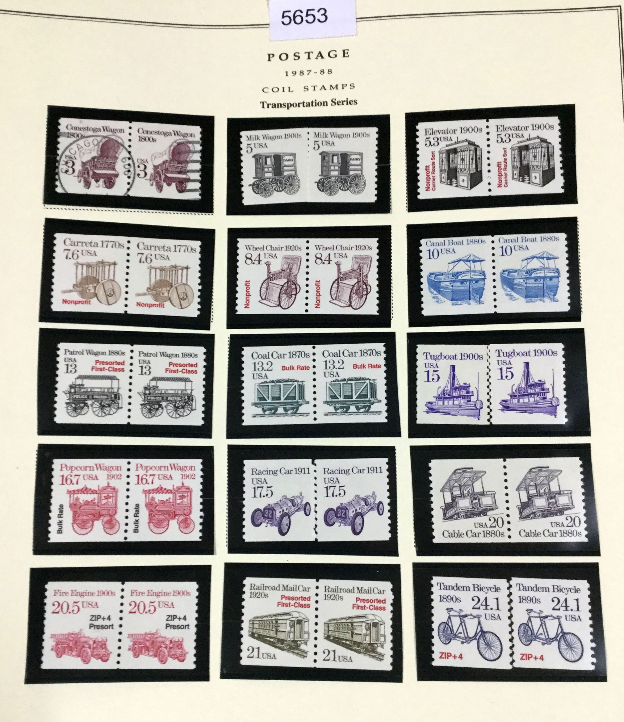 US Stamps 1987-1988 Mint OG NH Coil Stamps Collection LOT #5653 ...