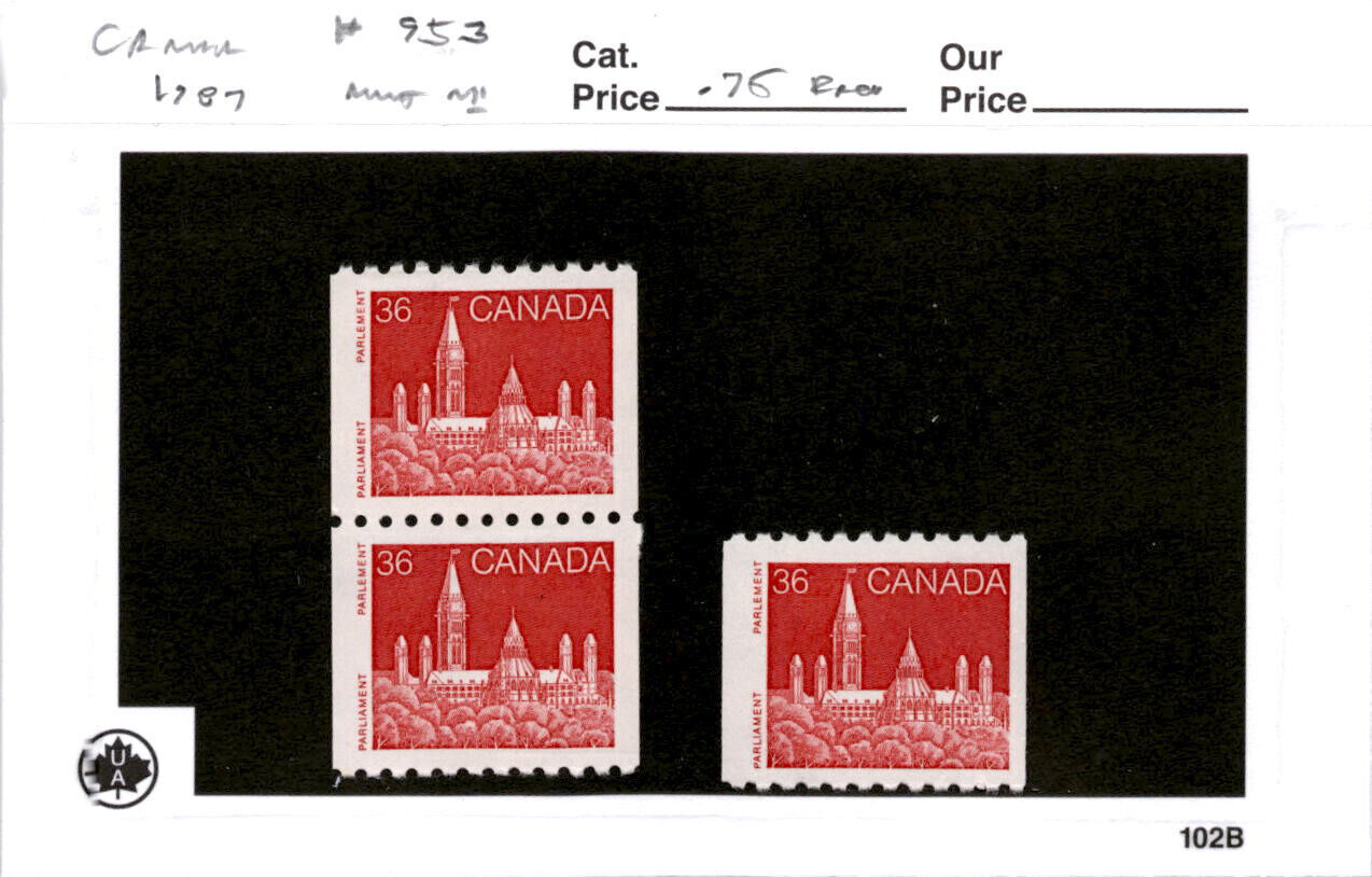 Canada, Postage Stamp, #953 (3 Ea) Mint NH, 1987 Parliament (AB ...