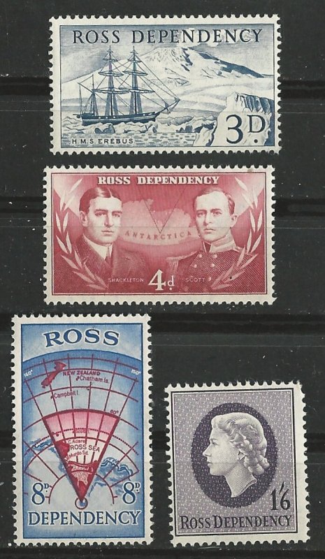 New Zealand-Ross Dependency # L1-L4 First Issue (4) Mint NH | Australia ...