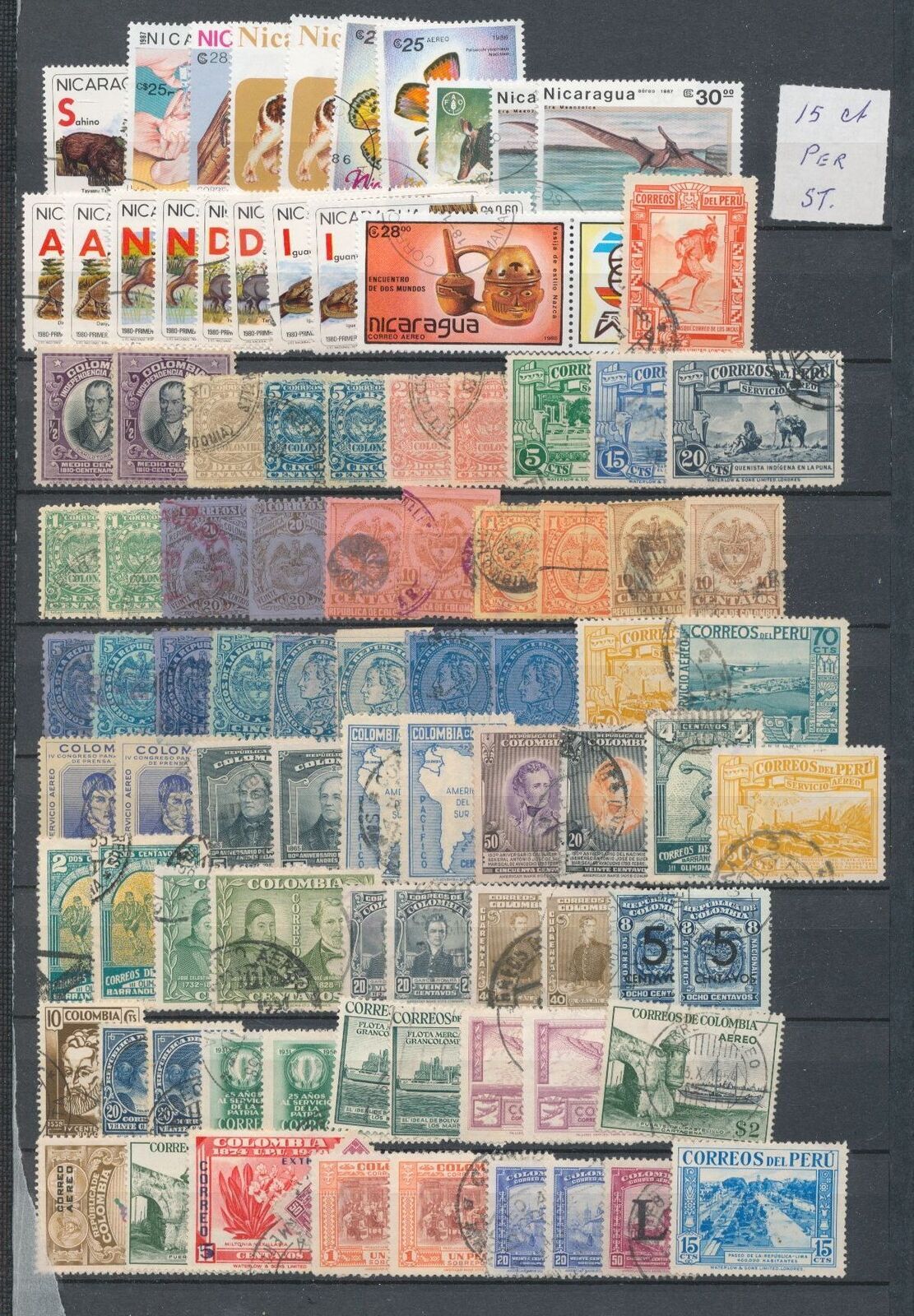 Peru Colombia Early/Mid Used Collection (Apx 600) CP2711 | Central ...