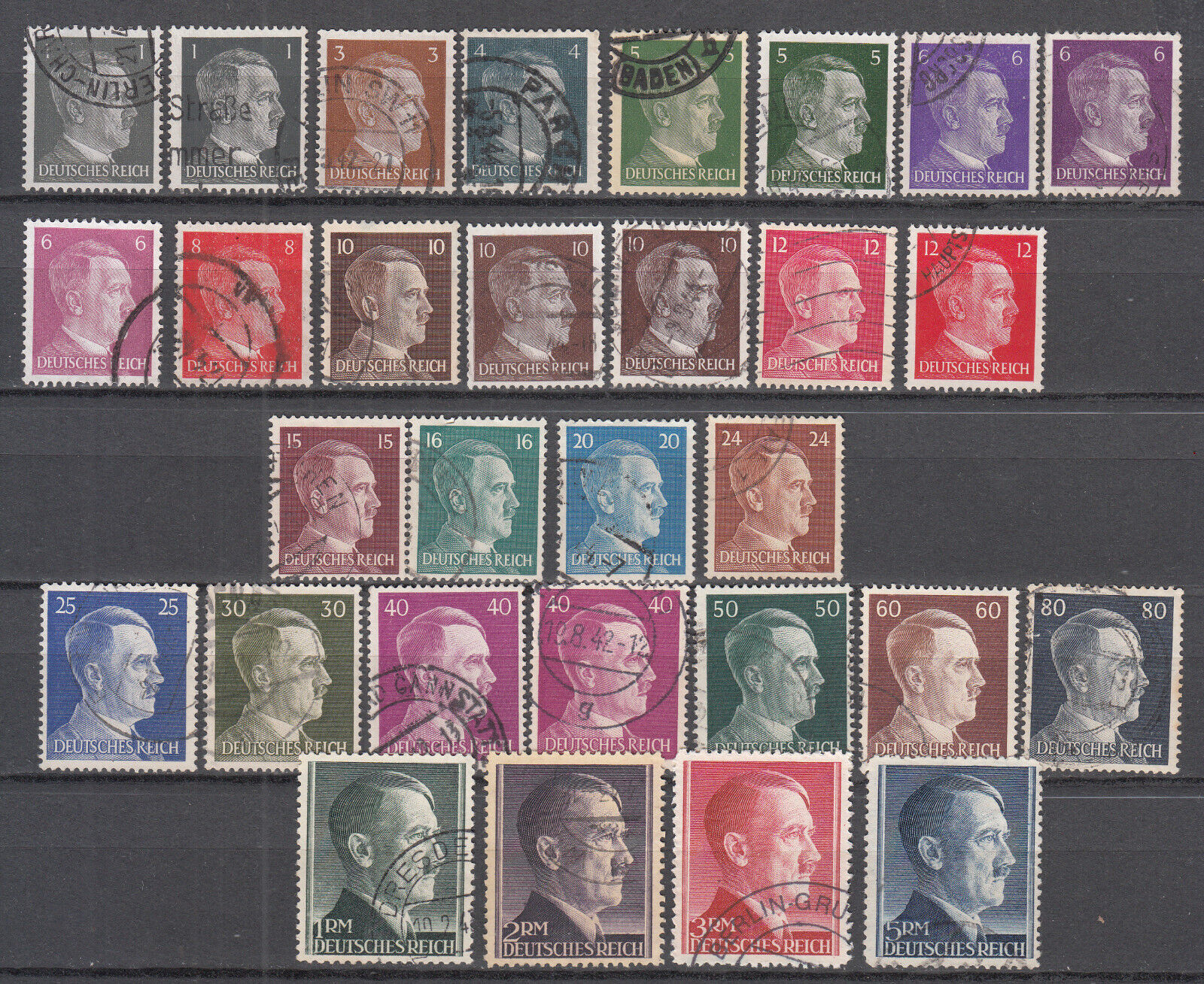 Germany - 1941/1944 Hitler stamp set Sc# 506/527 (7942) | Europe ...