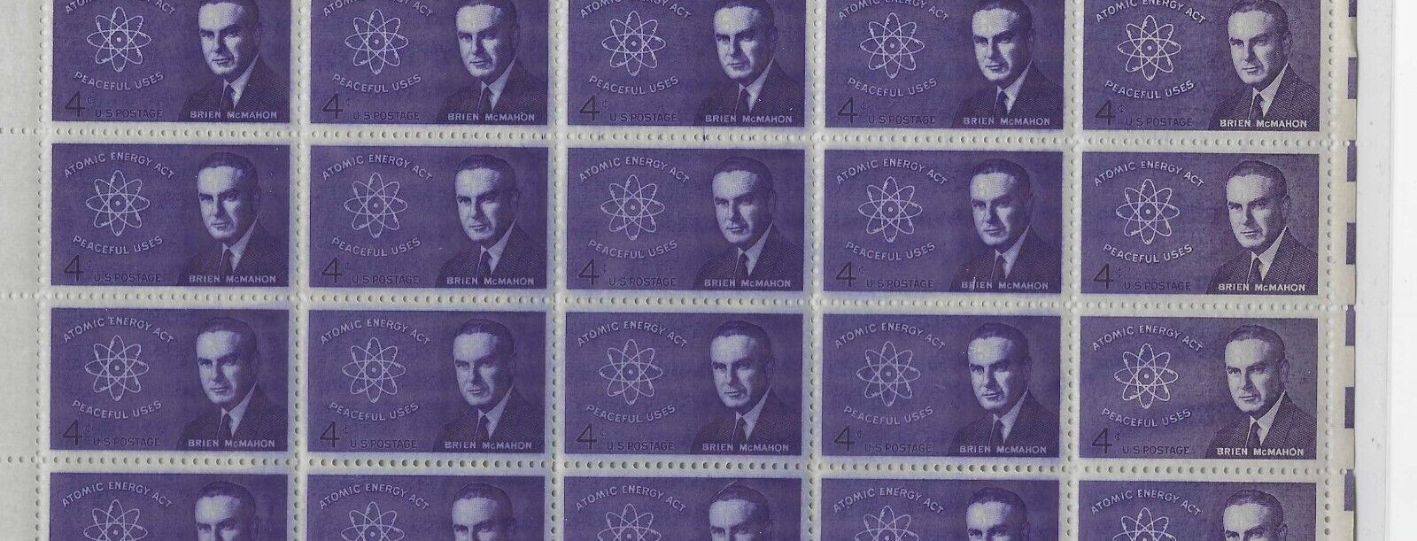 Efo-4C Atomic Energy (1200) Full Sheet Offset-All 50 Stamps Affected ...