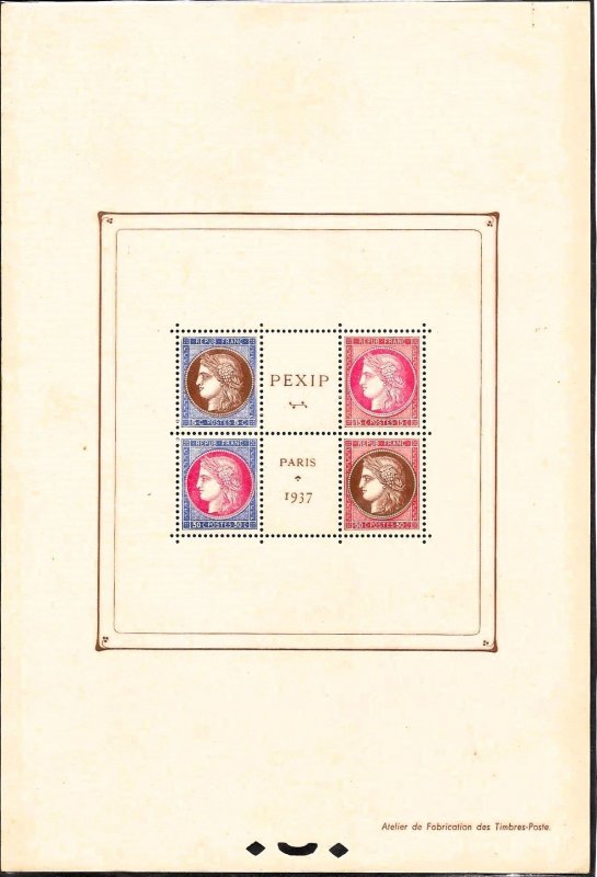 France #329 OG Ipex SS Sheet Stamps NH - Pretty | Europe - France ...