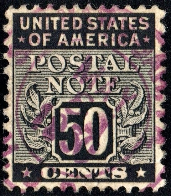 SC#PN14 50¢ Postal Note Single (1945) Used | United States, Back of ...