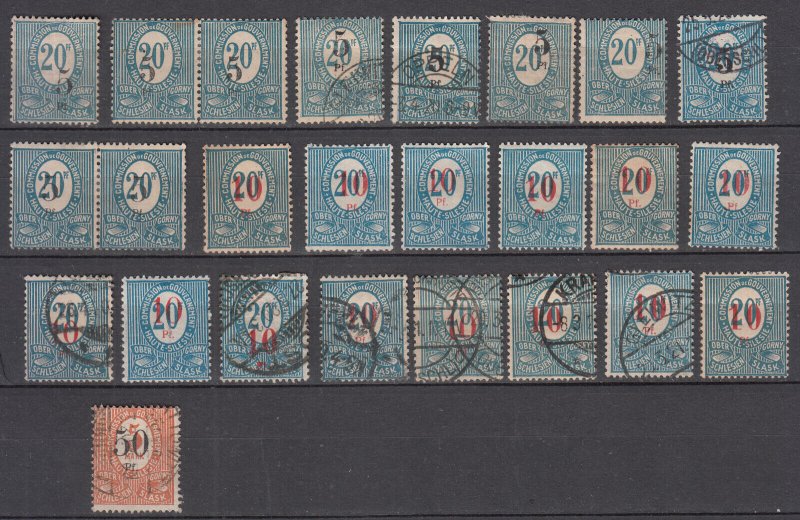 Upper Silesia - 1920 surcharged stamp lot - MH/Used (7321) | Europe ...