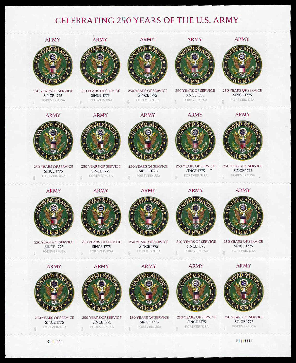 PCBstamps US # 6003 Sheet $14.60(20x{73c}) Army, MNH, (1) | United ...
