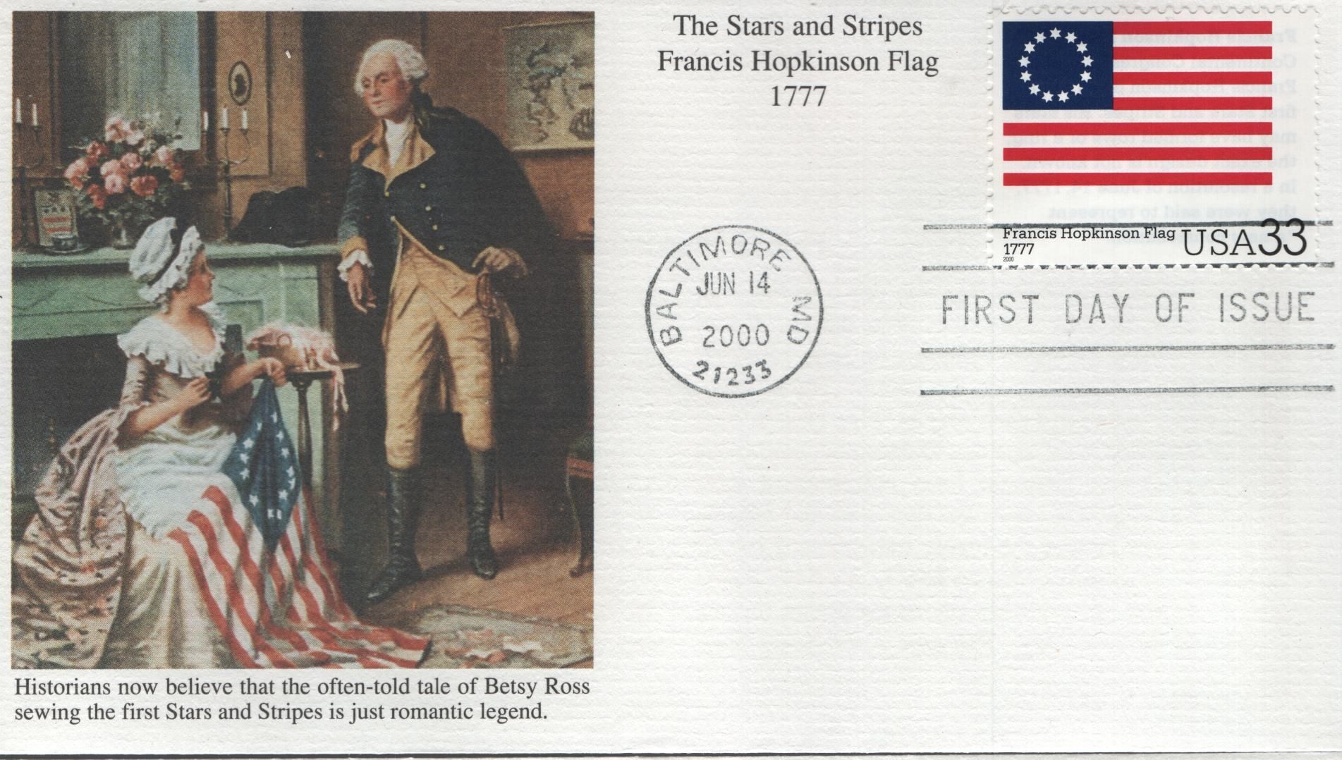 USA 3403e Fdc, Mystic Cachet, the Stars and Stripes Series | United ...