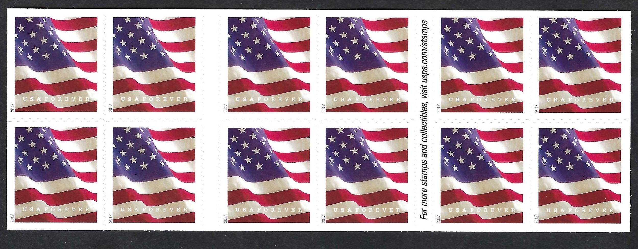 United States #5161a US Flag (2017). Double-sided booklet of 20. APU ...