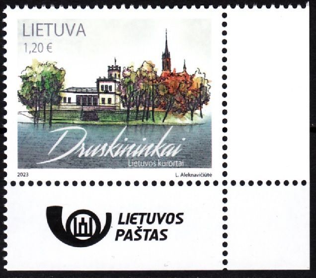LITHUANIA 2023-12 Health: Resort Druskininkai. Painting. Post Logo ...