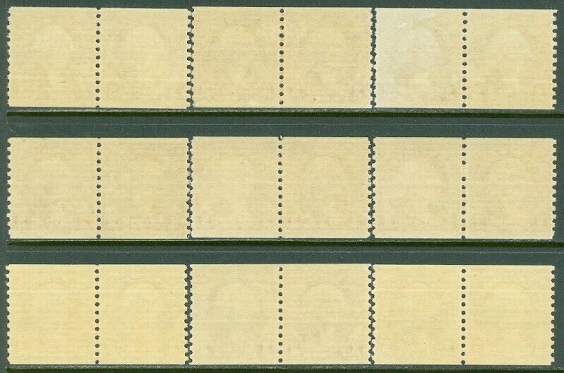 USA 1932 Scott #721. 9 VF-XF, MNH. Line pairs. PO Fresh Cat $117 ...