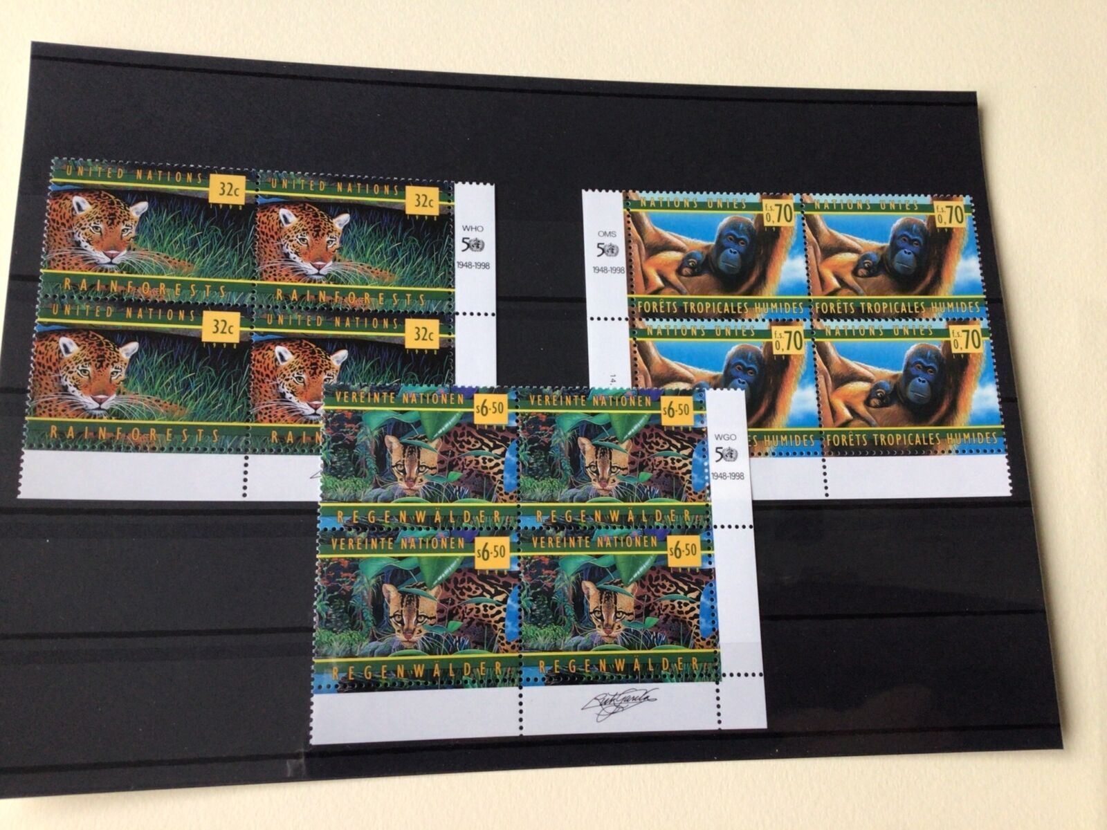 Collect United Nations Rain Forest mint never hinged Stamps Stock Card ...