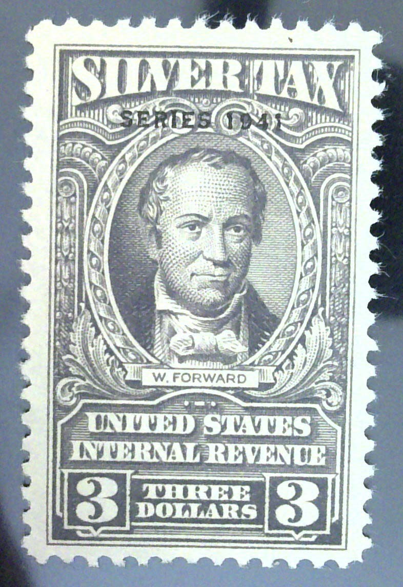Scott #RG72 - $3 Gray - Walter - OG HR - Silver Tax Stamp - 1941 ...