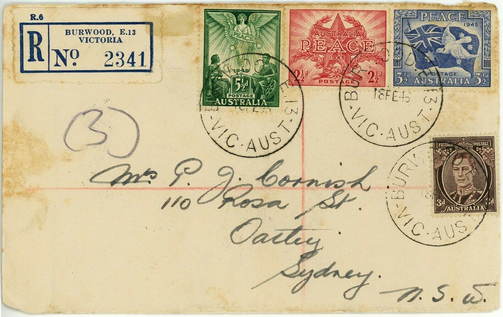 Australia Registered Cover Postage Stamp Collection | Australia ...