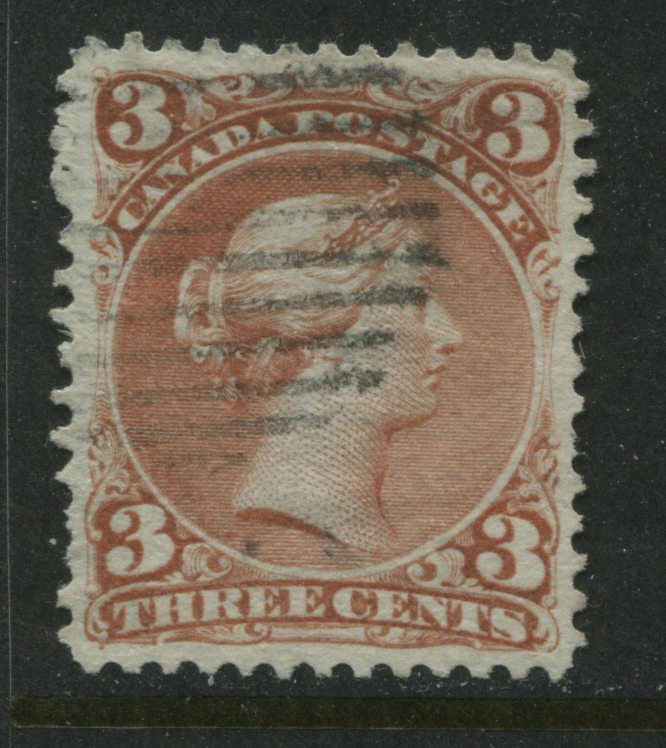 1868 Canada 3 cents red Large Queen VF used | Canada, Stamp / HipStamp