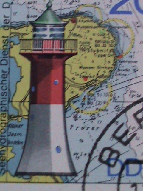 Germany DDR Light House and MAP of 1904 -Cto-Block -With Berlin Fancy ...