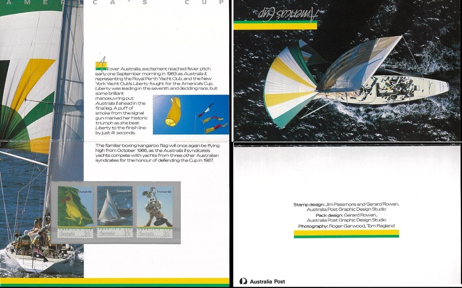 Australia 1986 Americas Cup sailing ships selected issues Presentation ...