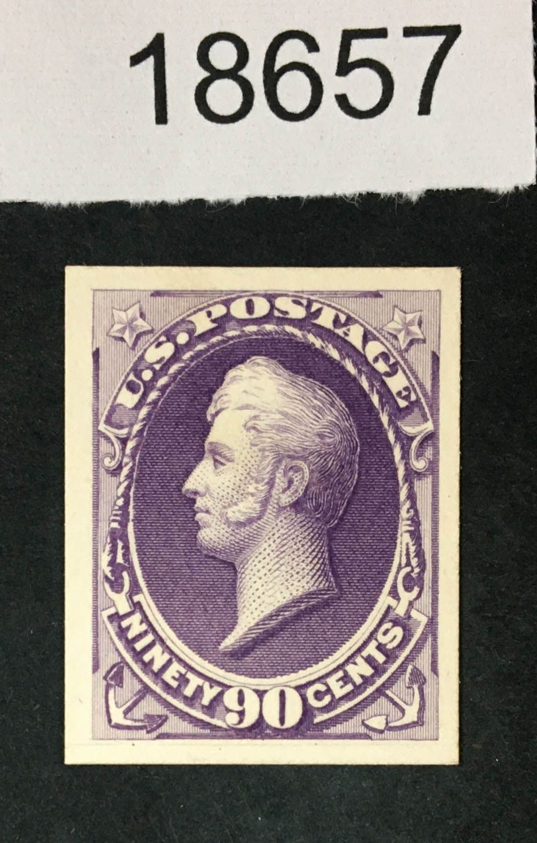 US Stamps # 218p4 Proof on Card XF $50 LOT #18657 | United States, Back ...