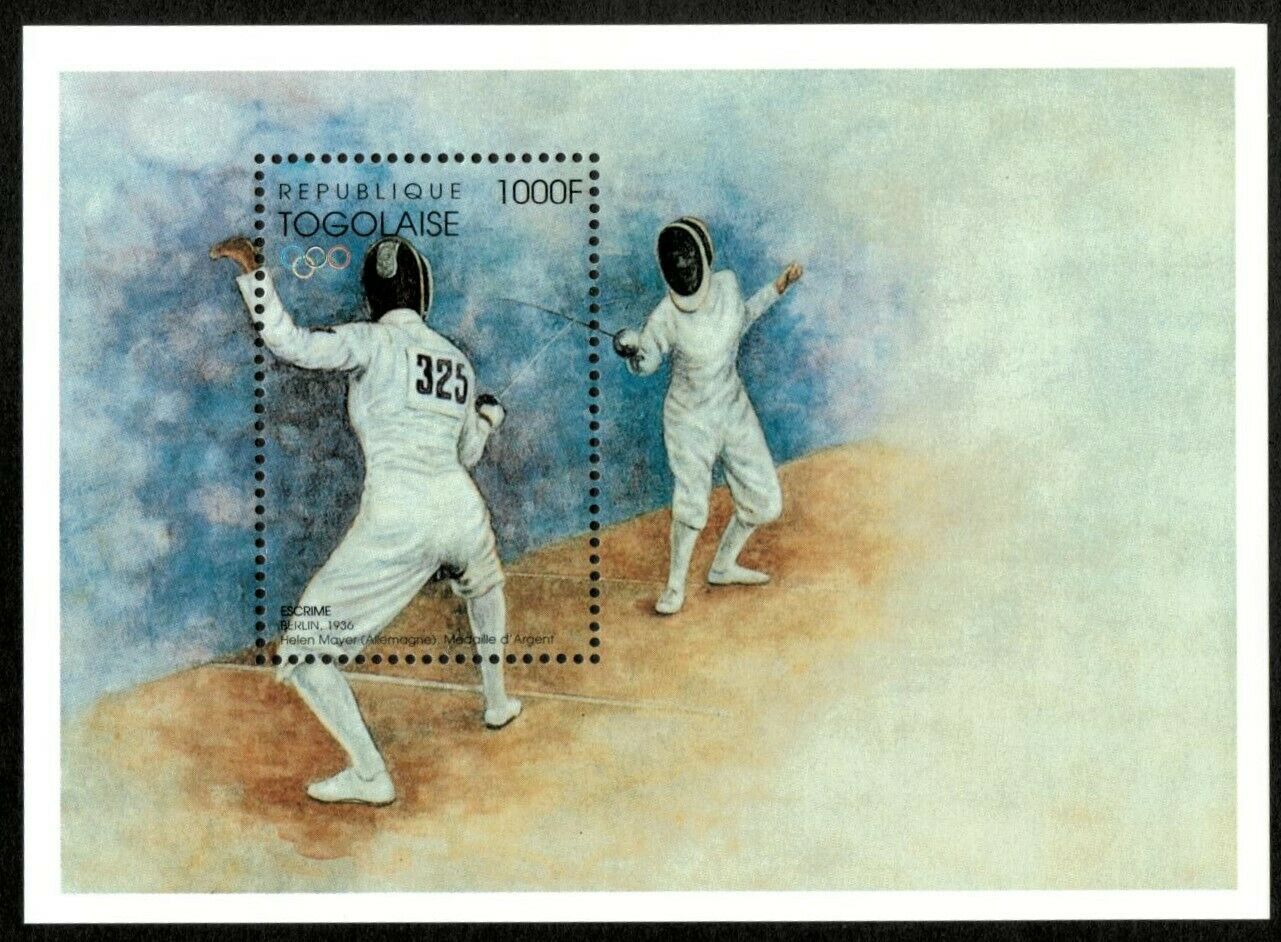 Togo 1996 - Olympic Sports Fencing - Souvenir Stamp Sheet - Scott #1694 ...