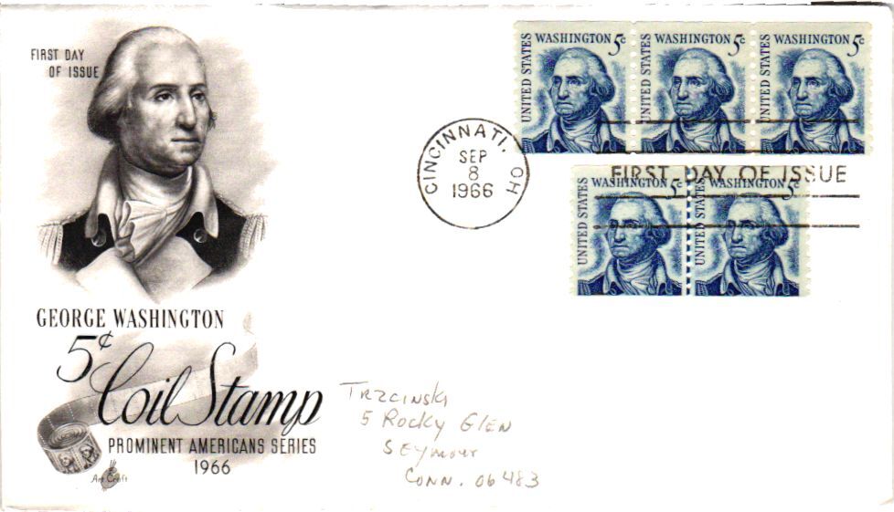 #1304 George Washington – line pair – Artcraft Cachet | United States ...