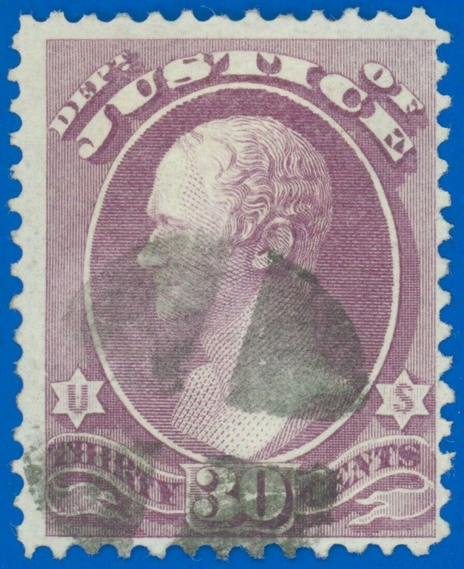 Scott #O33 30¢ Justice Dept Official, "Crossroads Circle" Fancy Cancel ...