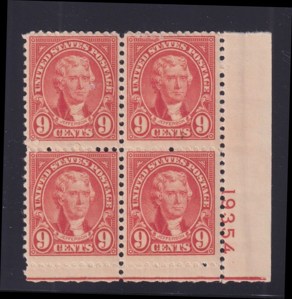 BOBPLATES US #641 Jefferson Lower Right Plate Block 19354 F-VF MintNH ...