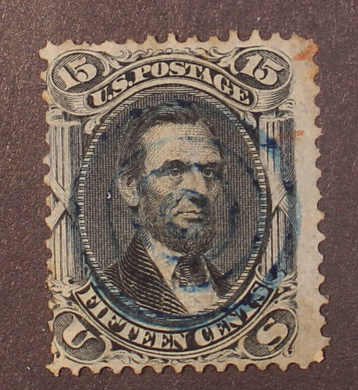 Scott 98 - 15 Cents Lincoln - Used - F Grill - Blue Target Cxl - SCV ...