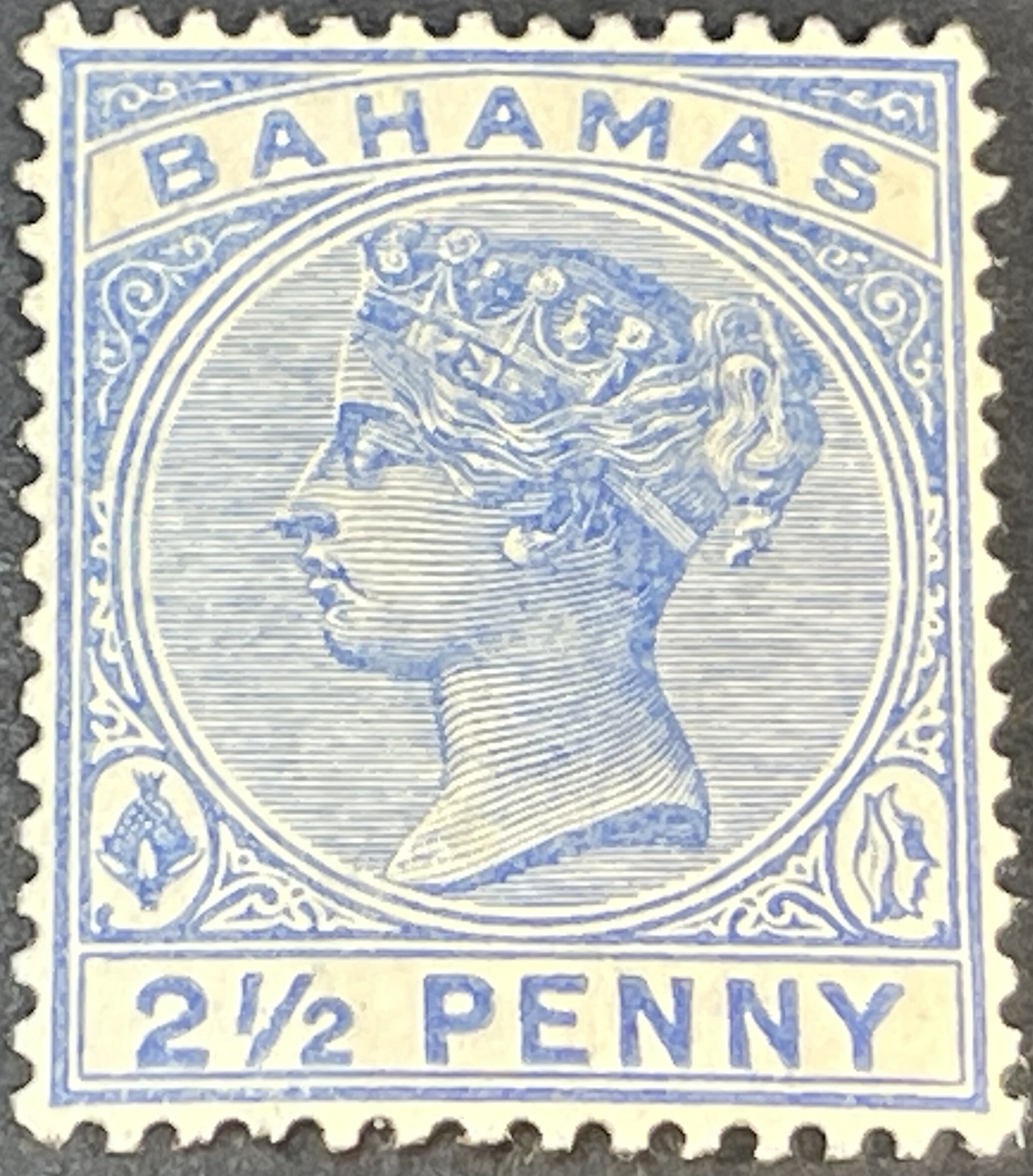 Bahamas # 28a-mint/Hinged---Single--Dull Blue--1884-90(Lotk15 ...