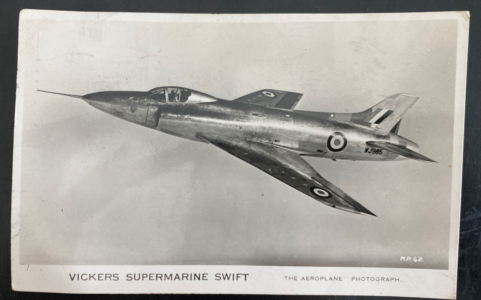 1955 Sheffield England RPPC Postcard Cover Vickers Supermarine RAF ...