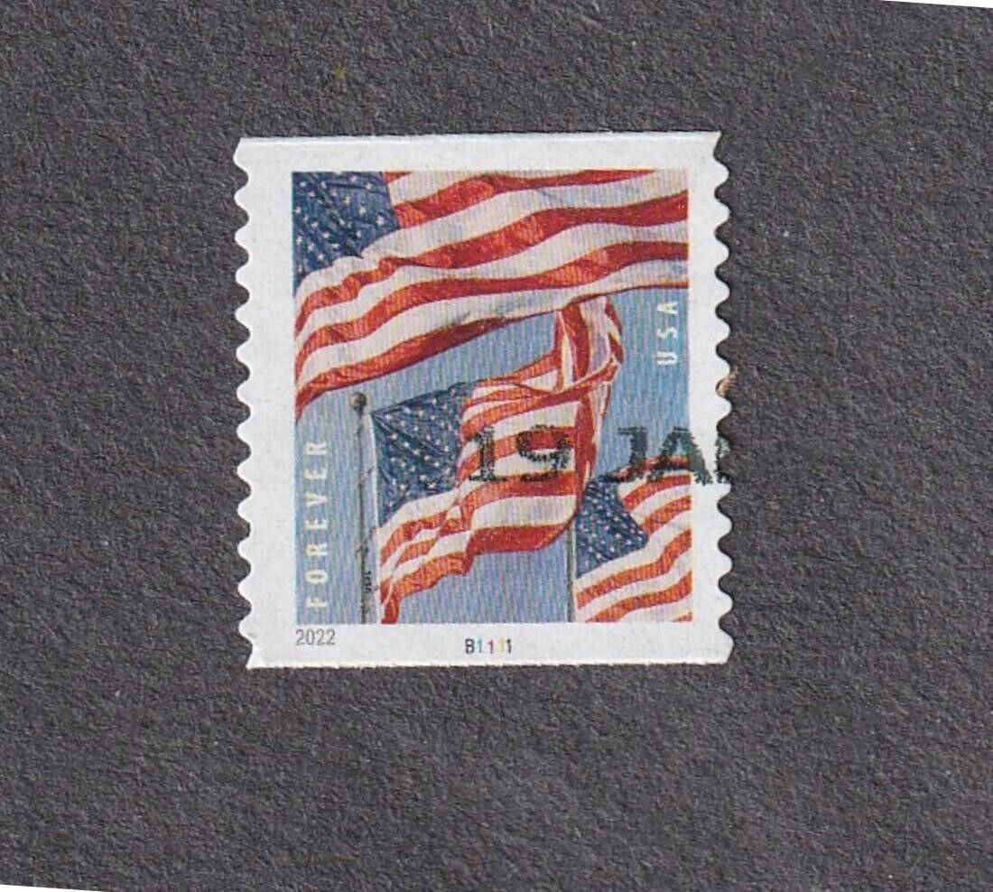 US #5655 Used PNC1 58c Forever Flag (2022 -) Spaces B1111 | United ...