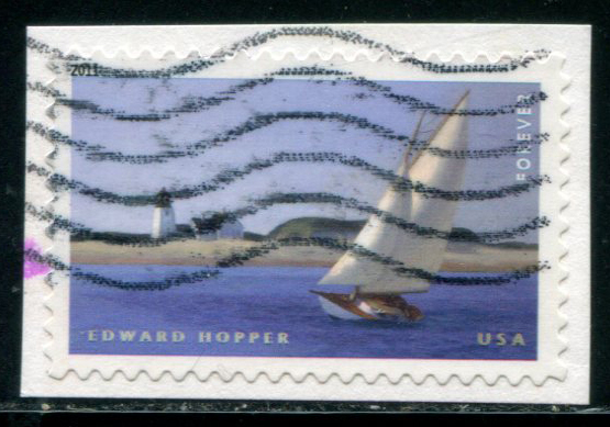 4558 US (44c) Edward Hopper SA, used on paper | United States, General ...
