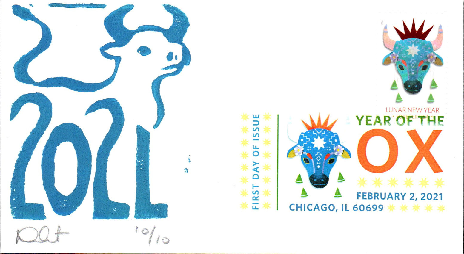 #5556 Year of the Ox Curtis FDC | United States, General Issue Stamp ...