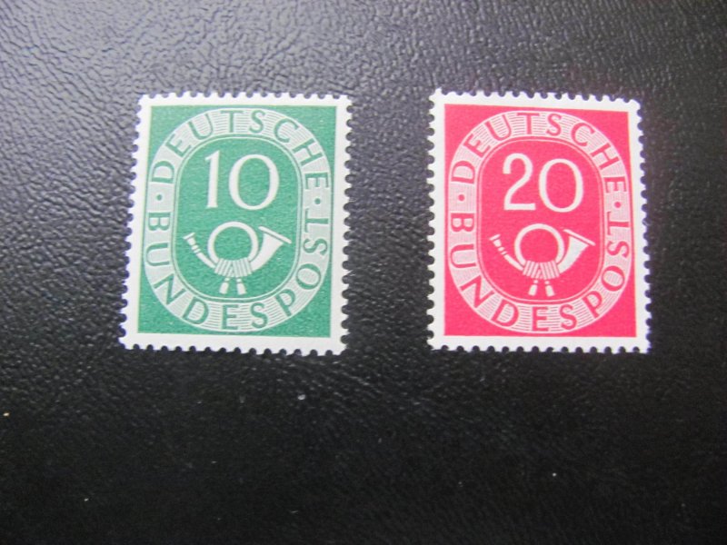 Germany 1951 MNH 2 Posthorn Stamps XF (131) | Europe - Germany ...