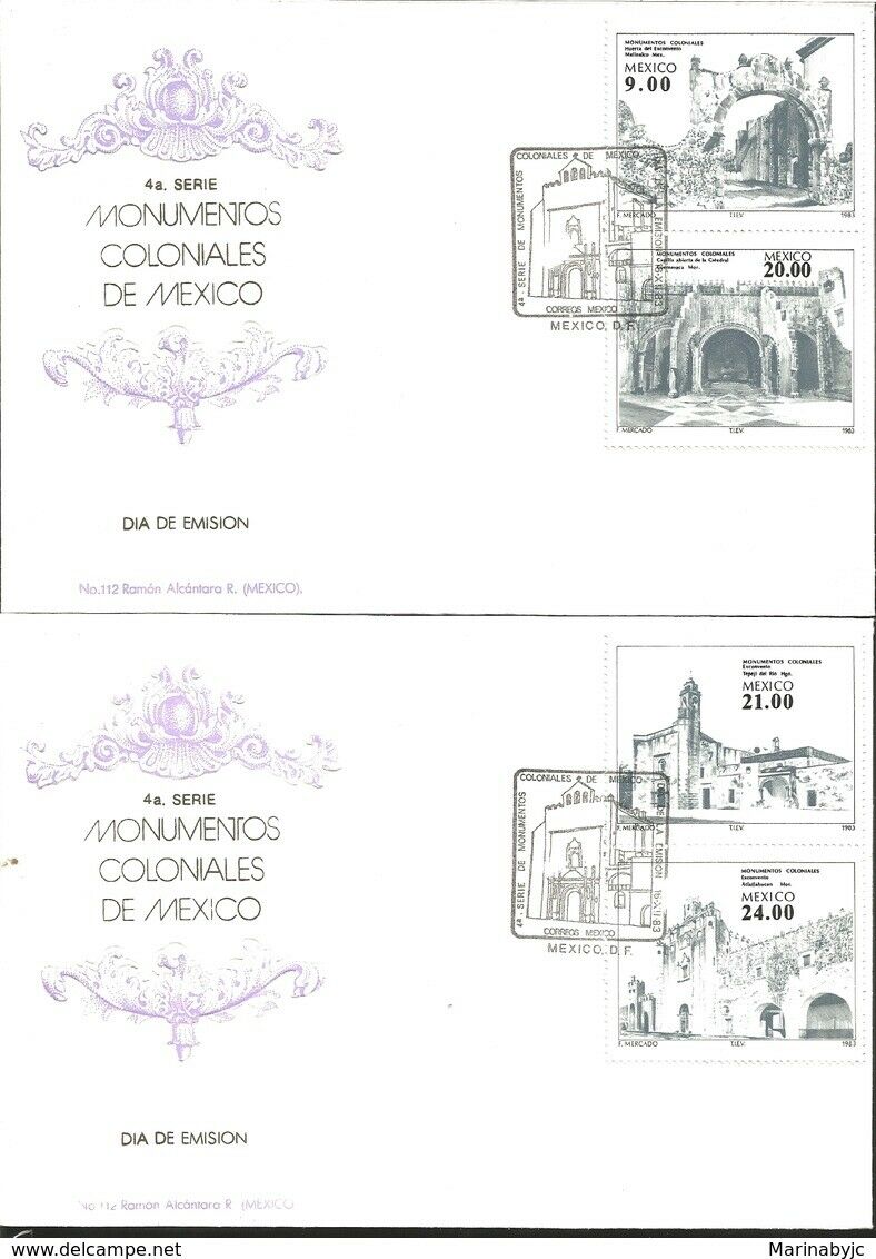 J) 1982 Mexico, Fourth Series of Colonial Monuments of Mexico, EX ...