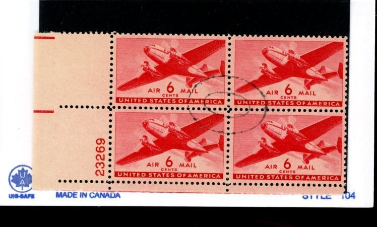 PKStamps - USA - C25 - Used - Plate Block - (B100-004) | United States ...