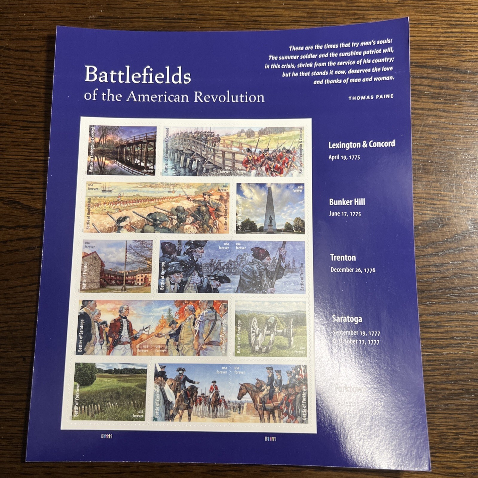 Scott#5977a-o Battlefields Of The AmerRevolution-Sheet Of 15 Stamps ...