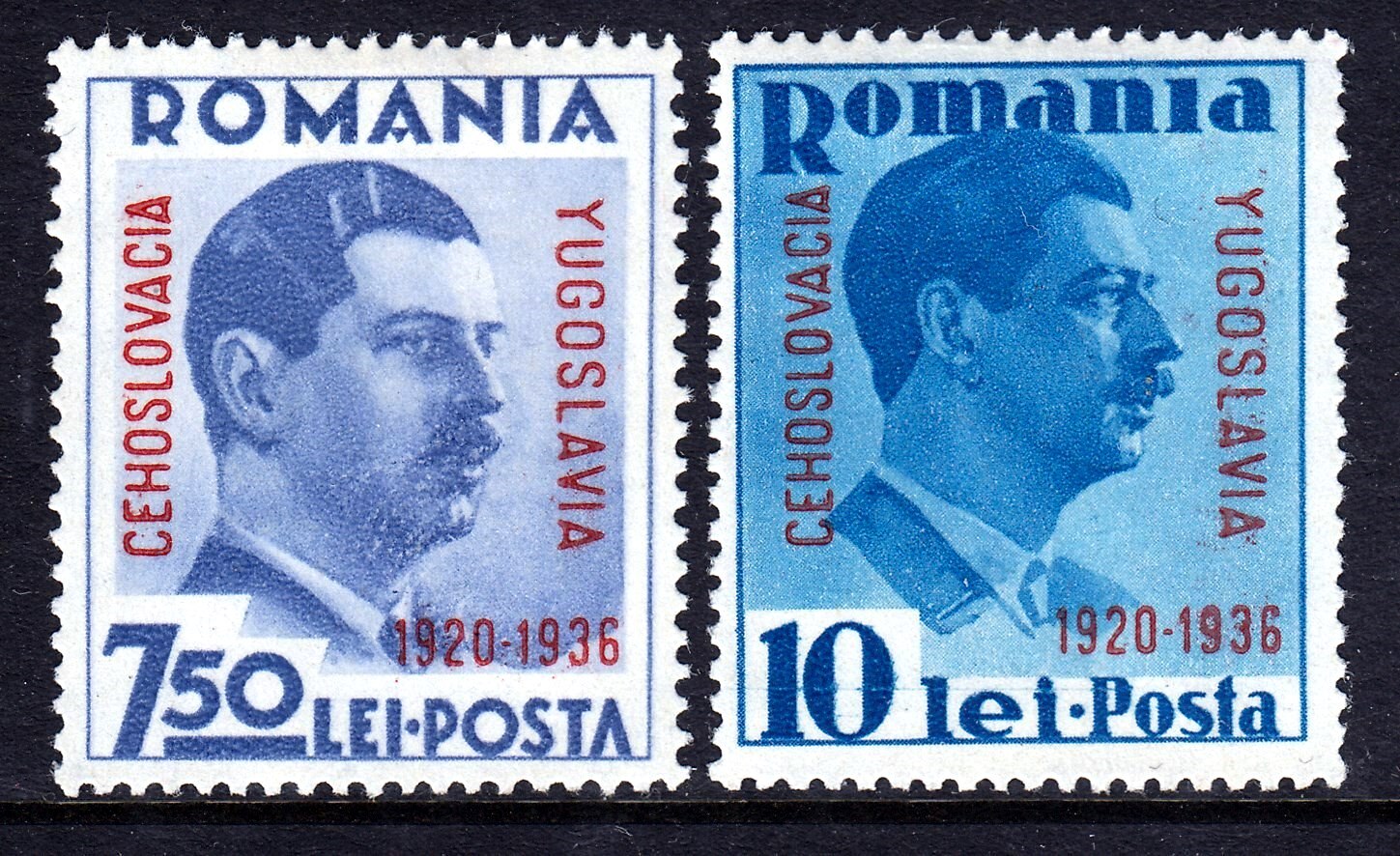 Romania 1936 Little Entente Anniversary Complete Mint MH Set SC 461-462 ...