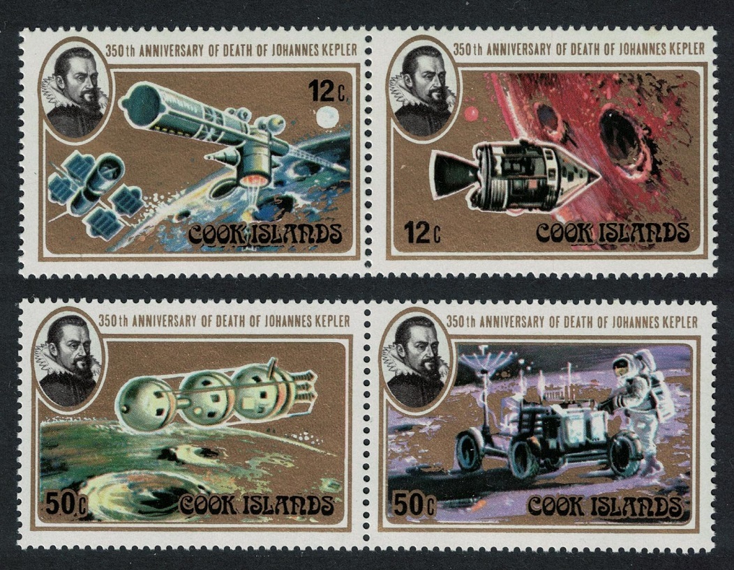 Cook Is. Johannes Kepler Astronomer Space 2 pairs 1980 MNH SG#703-706 ...
