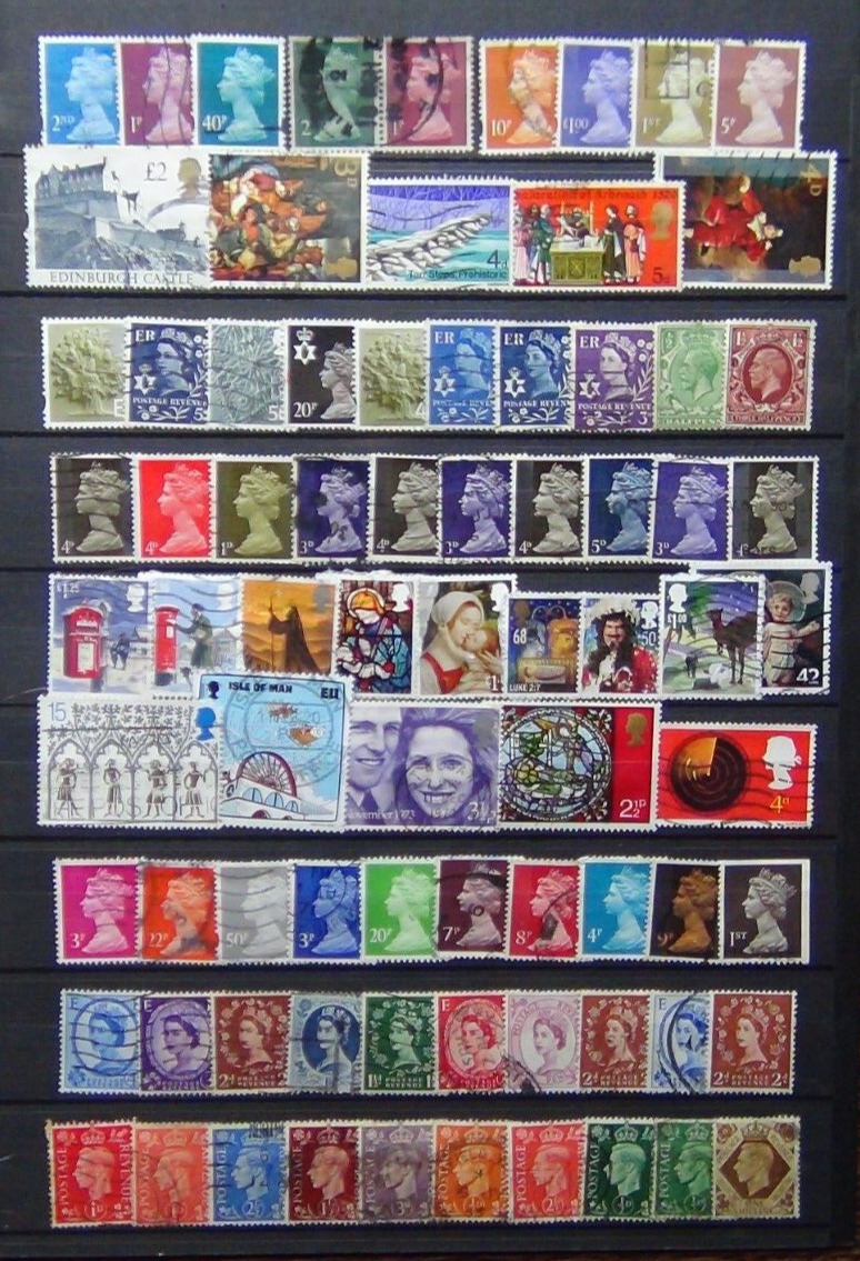 GB 1937 values to 1s Wilding 1/6 Machin values to £1 Castle £2 Used ...