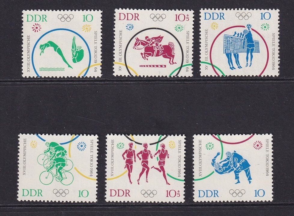 German Democratic Republic DDR #711-714,B119-B120 MNH 1964 Olympic ...